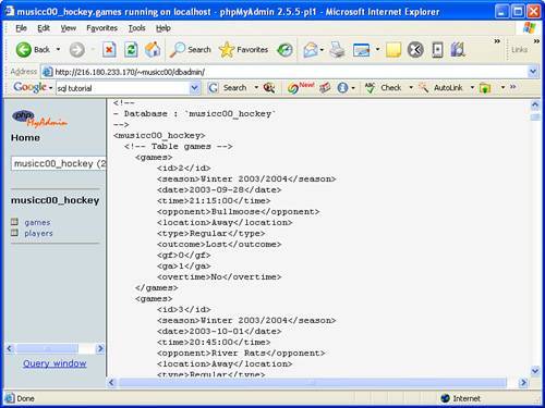 Accessing Data From A Database As Xml Xml